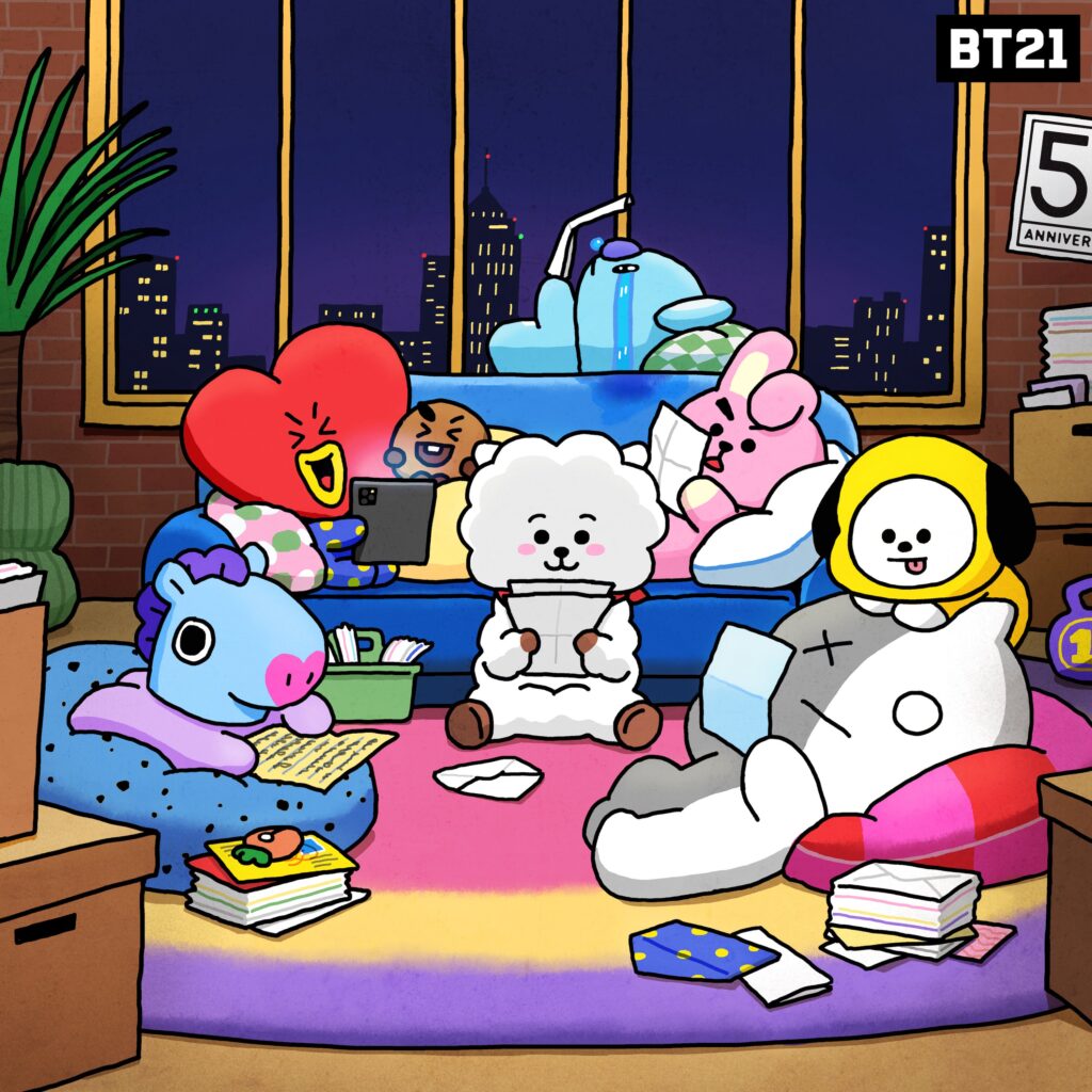 BTS BT21が手紙を読むイラスト画像はどこで見れる？BTSジン入隊後の投稿！ | BTS情報ブログ